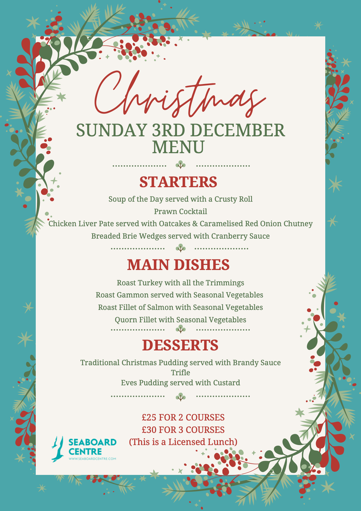 Sunday Christmas Lunch